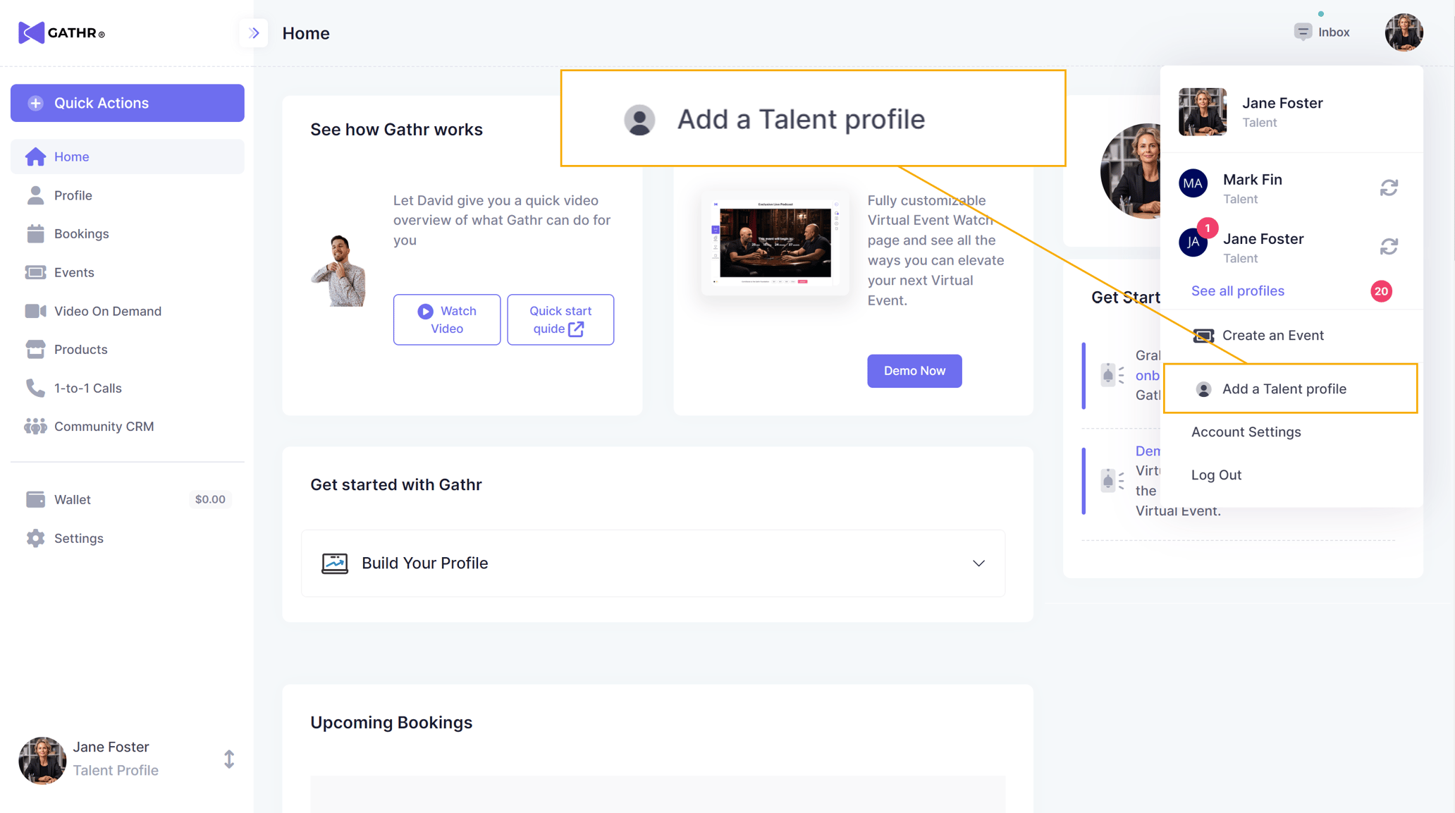 How to Create Your Talent Profile