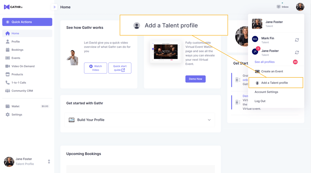 How to Create Your Talent Profile